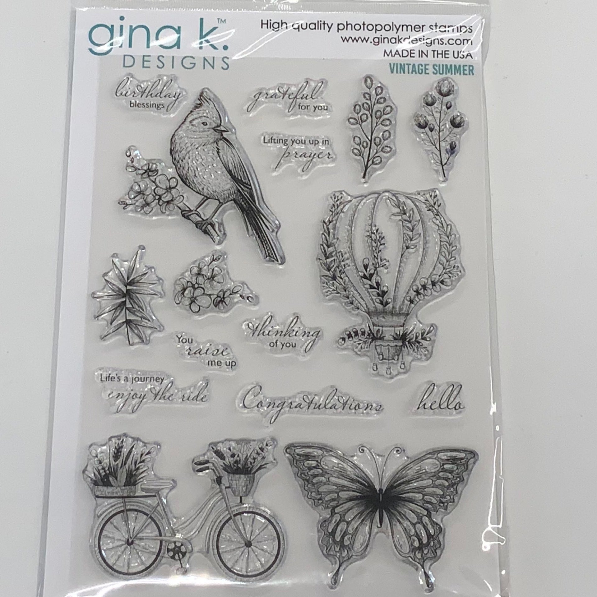 Vintage Summer Stamp Set - gina k. designs | Krafts By Kathleen